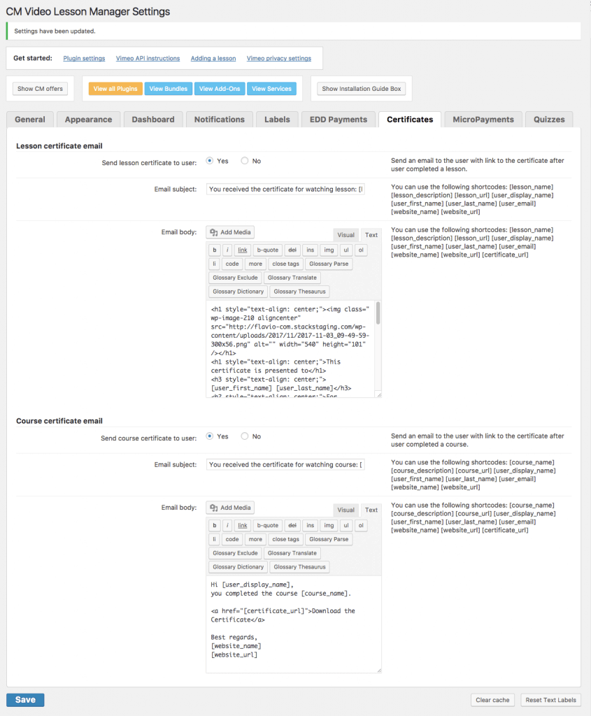 Video Lessons Manager Plugin | Video Lessons LMS for eLearning Site